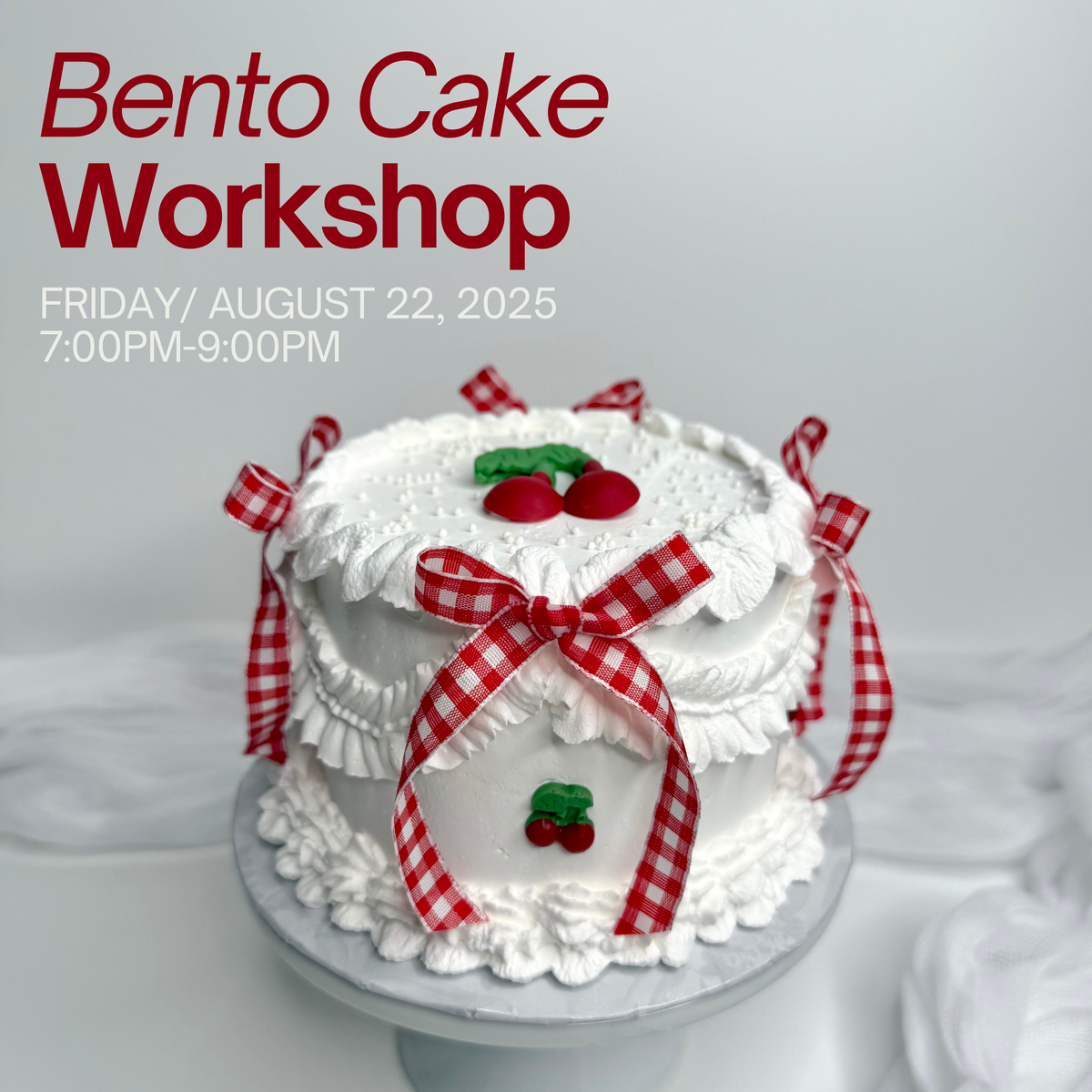 Cherry Bento Cake Decorating Workshop🍒 – The Hollingsworth House